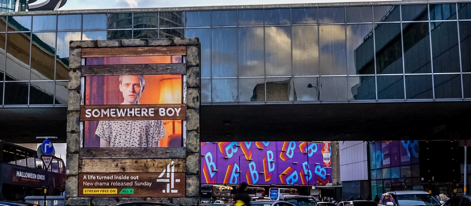 Eyecatching boarded up poster celebrates new Channel 4 drama | Channel 4